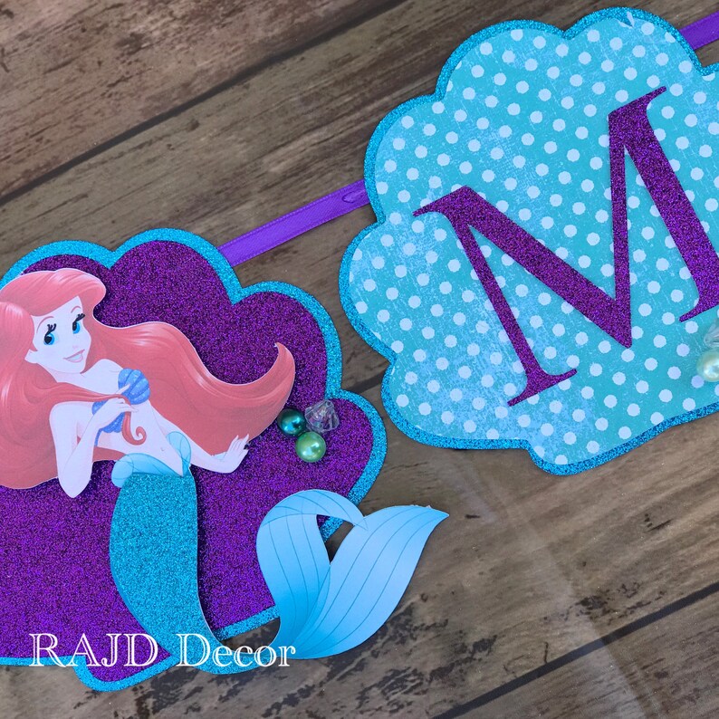 Little Mermaid Banner Customizable to Any Wording or | Etsy