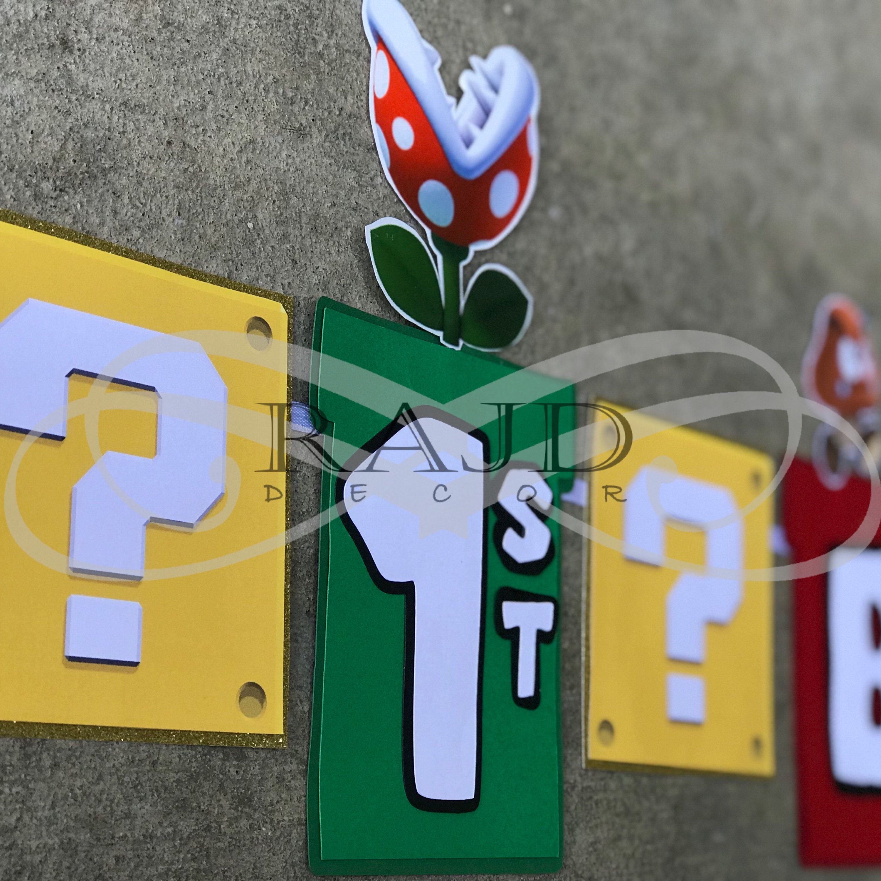 Super Mario Brothers Banner Customizable wording | Etsy