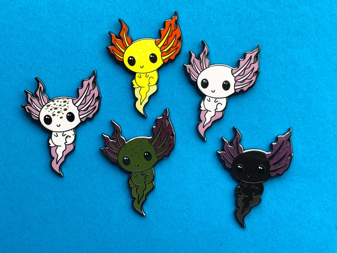 Happy Axolotl {hard Enamel Pin} - Etsy
