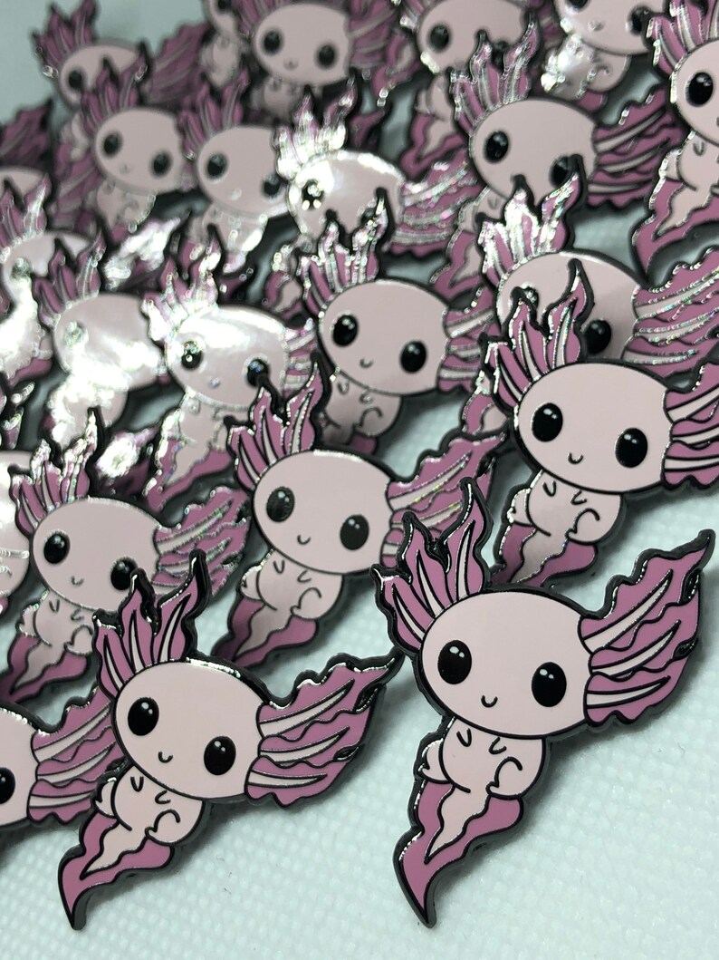 Happy Axolotl hard Enamel Pin - Etsy