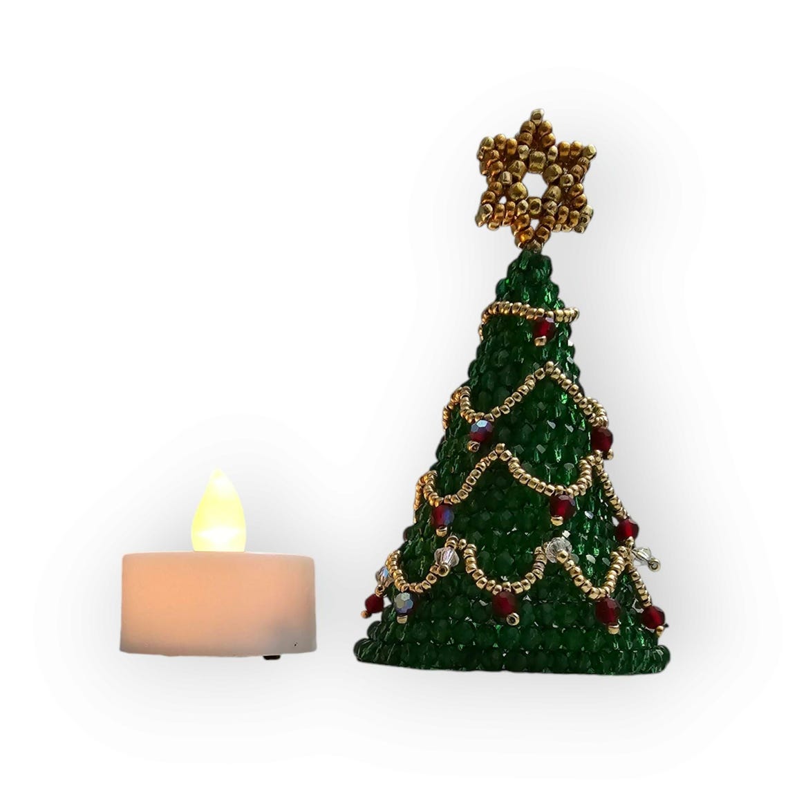 Beaded Tea Light Christmas Tree Kit - Etsy