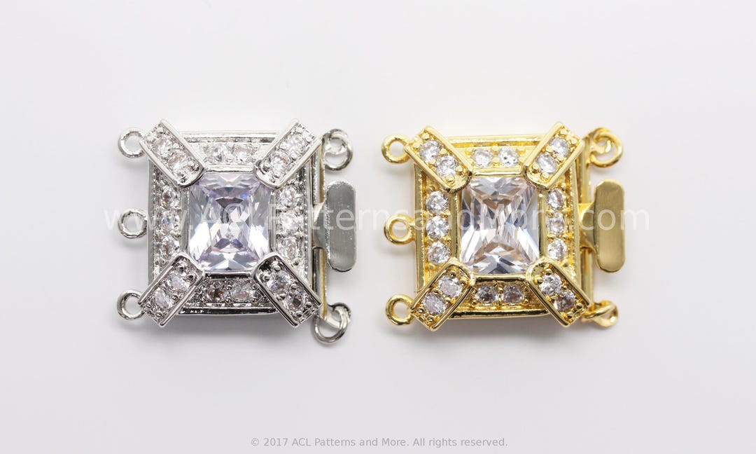 Maya Cubic Zirconia Box Clasp - Etsy