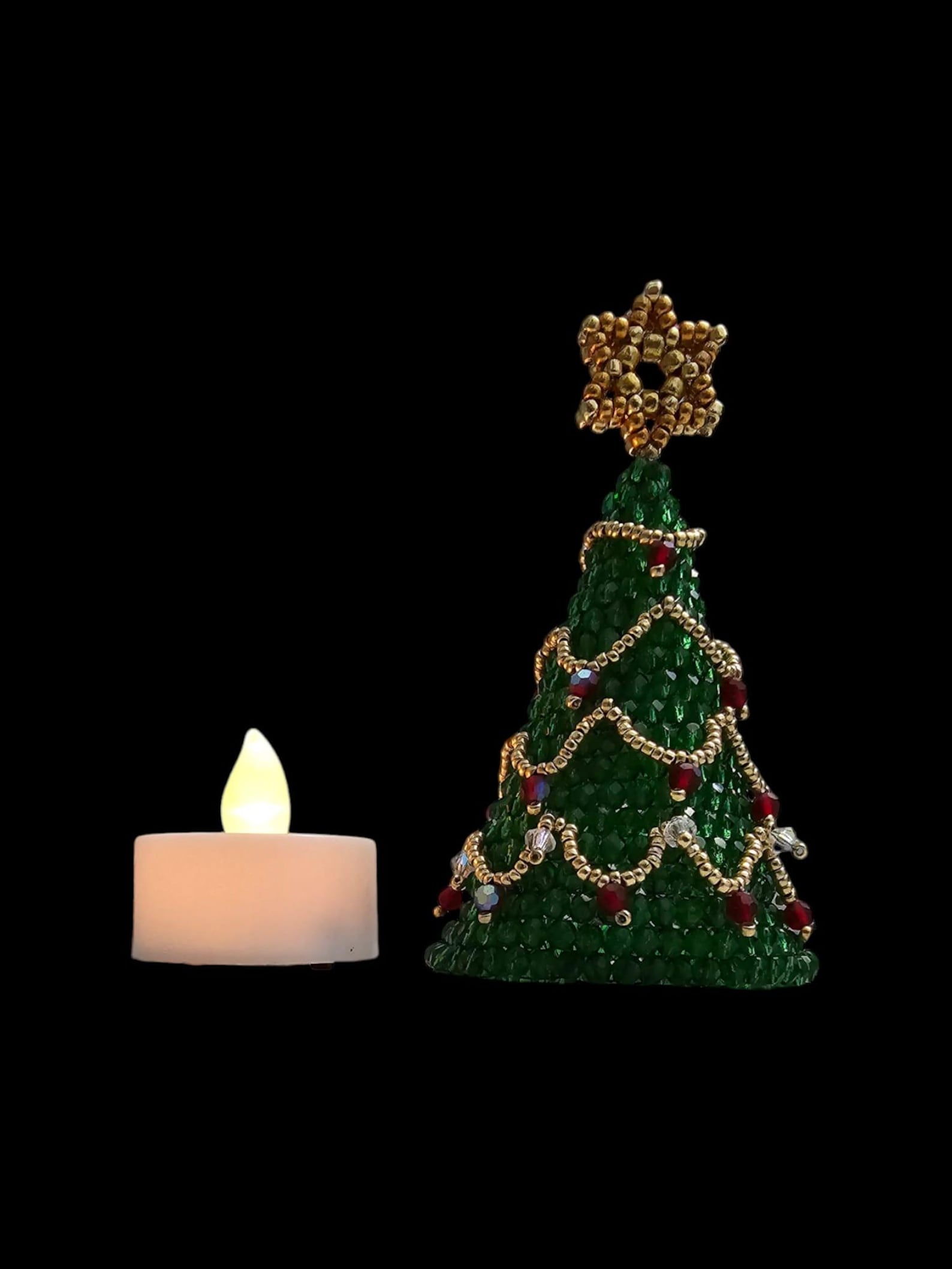 Beaded Tea Light Christmas Tree Kit - Etsy