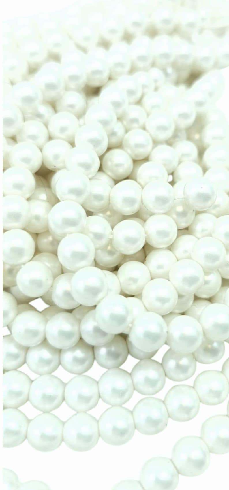 7mm Iridescent Glass Pearls - Etsy