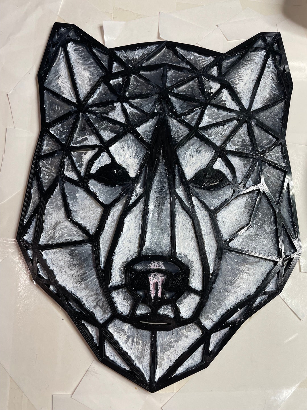 Geometric Dogs Head /wall Art /dog Portraits - Etsy