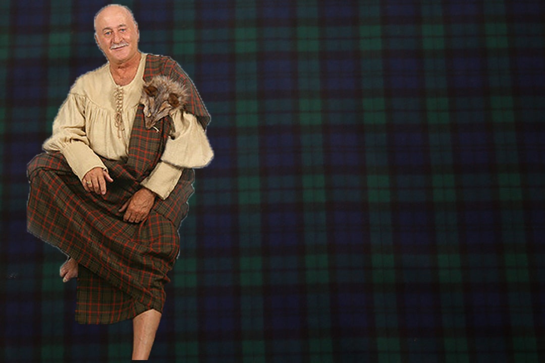 Medieval Men Great Kilt Ancient Highlander Costume, Plaid Tartan Fabric ...
