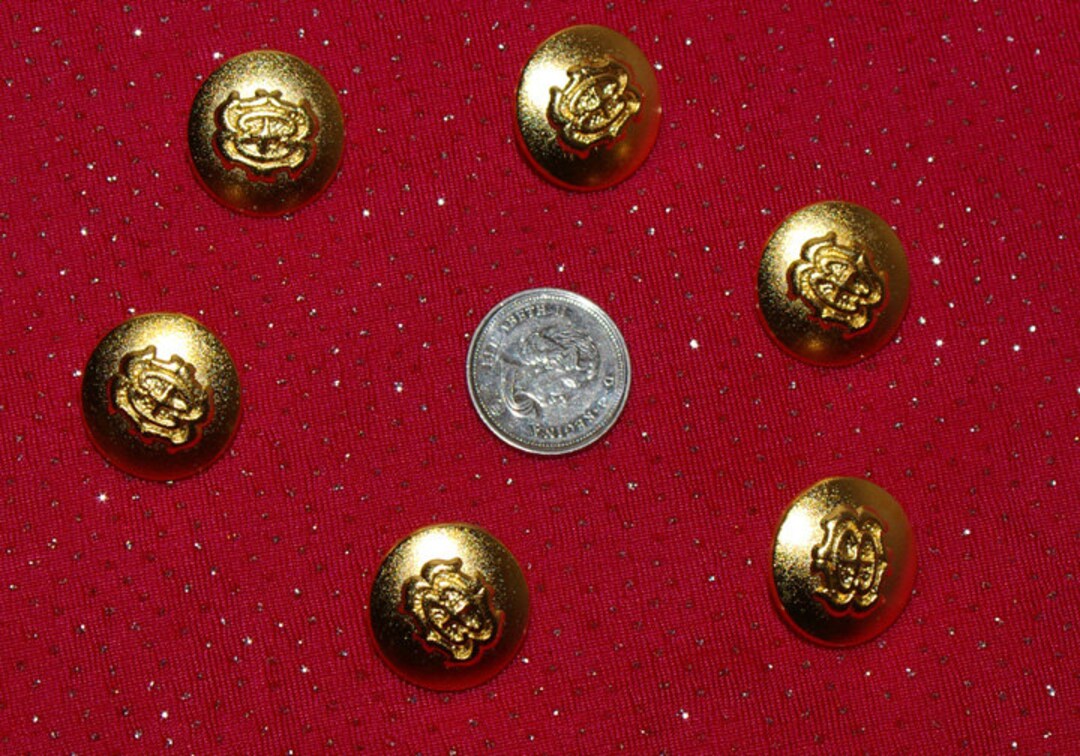 Golden Metal Buttons, Medieval Style Arms Design, Supplies for Making ...