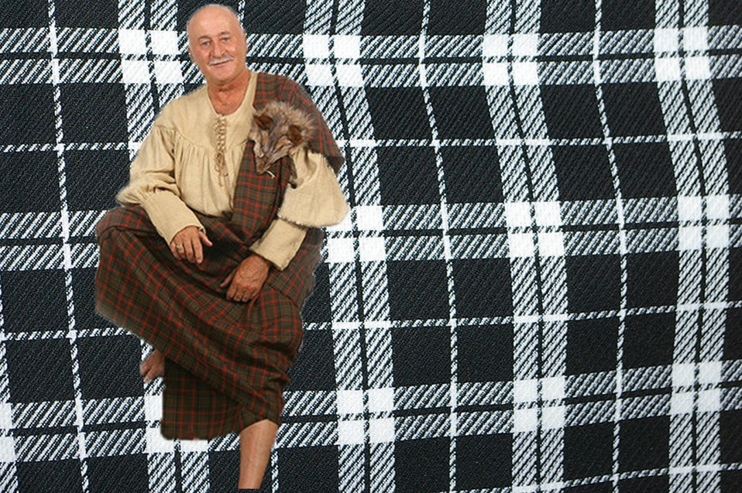 Medieval Men Great and Pleated Kilt, Fabric Plaid Tartan, Ancient ...