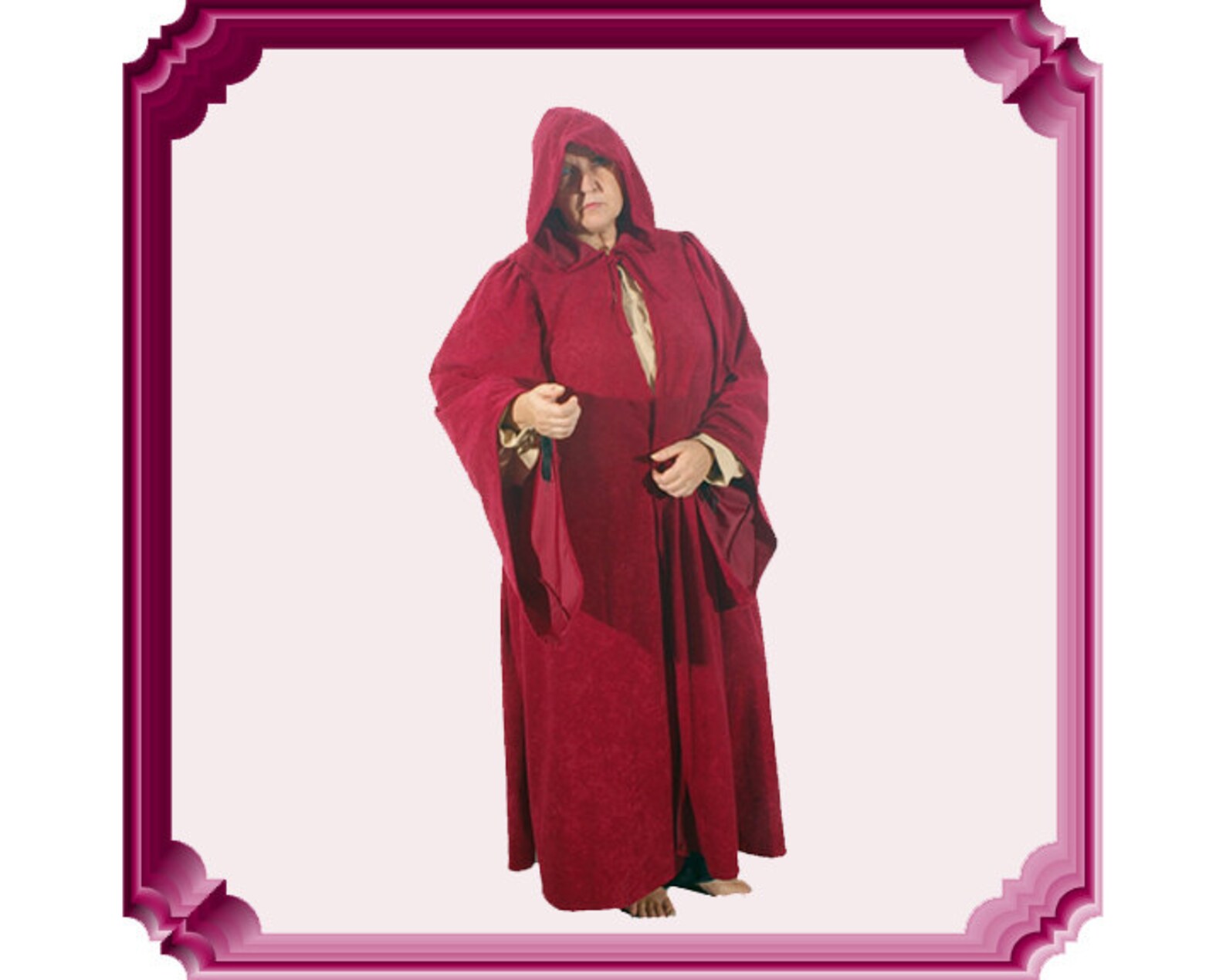Cherry Cloak With Sleeves and Hood for Men or Women, One Size Fit, Old ...