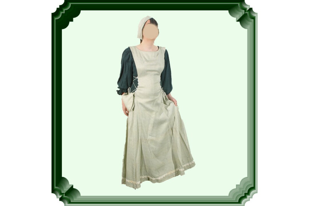 Medieval Women Clothing, Garment Assembly, Sideless Surcoat Gown ...