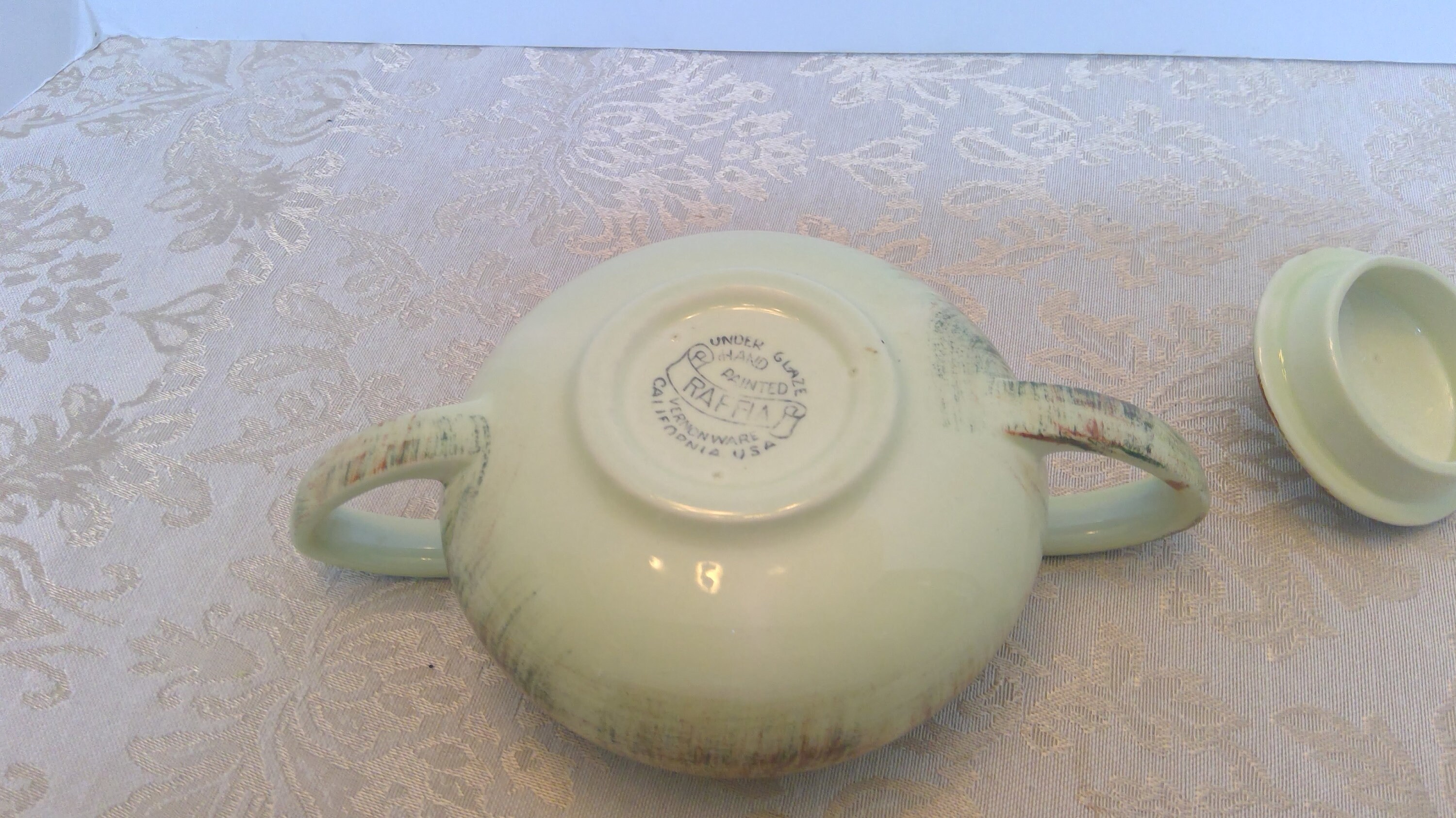 Vernonware Sugar Bowl Raffia Pattern Dishes Plaid Dishes - Etsy