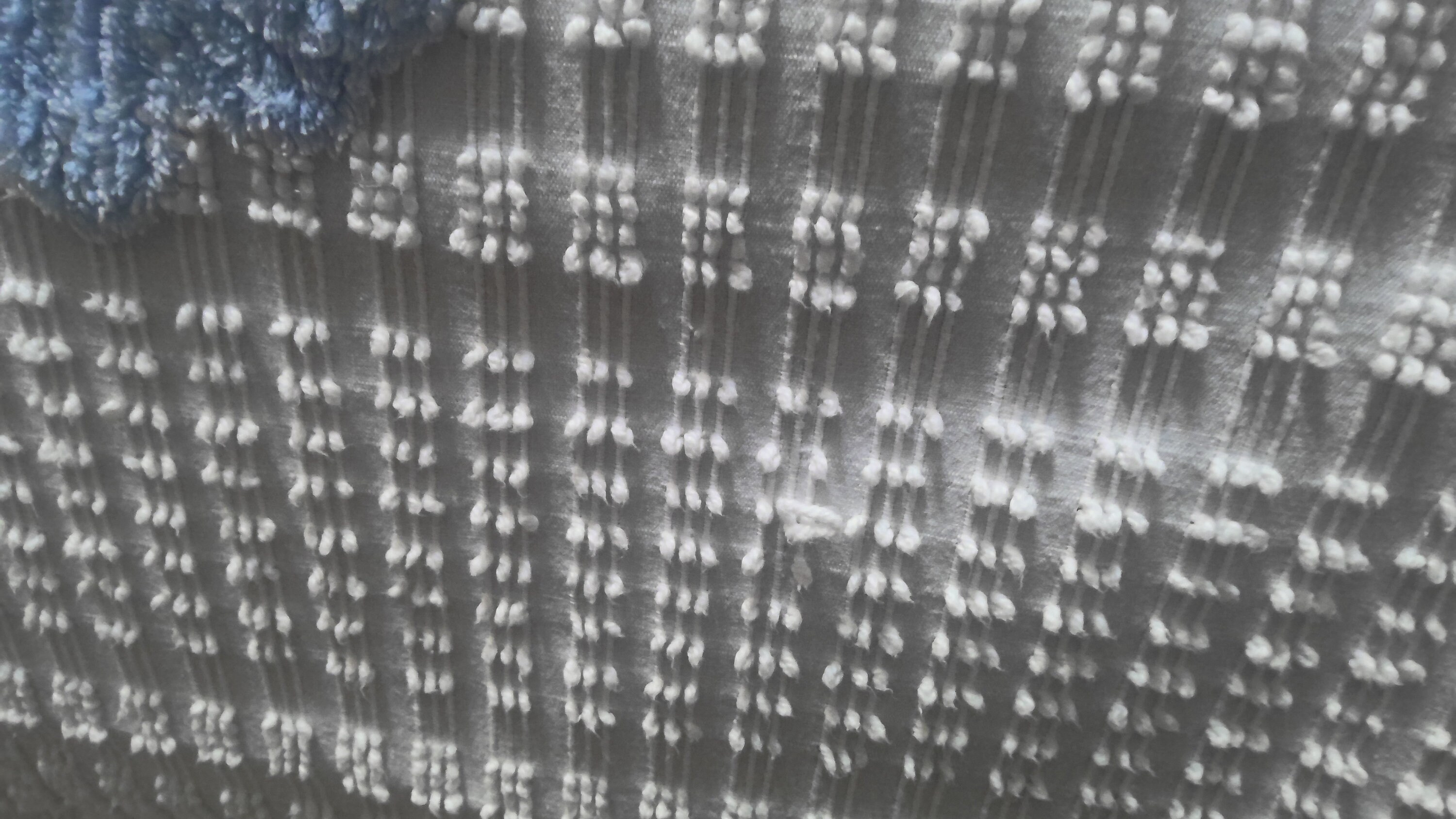 Pair of Chenille Bedspreads - Twin Size - White, Blue, Green, Brown - Etsy