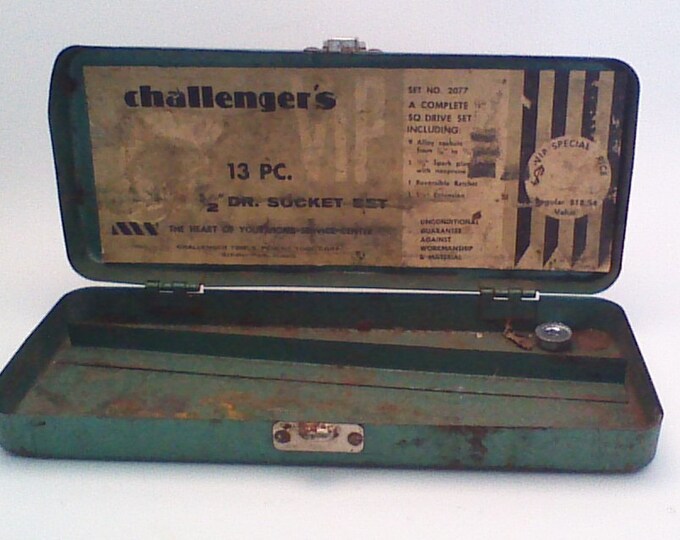 Green Metal Storage Box Challenger Socket Set - Etsy