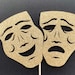 Glitter Comedy and Tragedy Masks Cake Topper, Theatre Masks Cake Topper ...