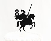 Glitter Knight on Horse Cake Topper Gladiator Cake Topper - Etsy