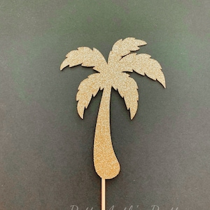 Glitter Palm Tree Cake Topper, Palm Tree Cake Topper, Island Cake ...