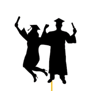 Glitter Graduates Cake Topper, Graduation Cake Topper, Female Graduate ...