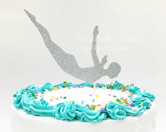 Swimming cake topper | Etsy