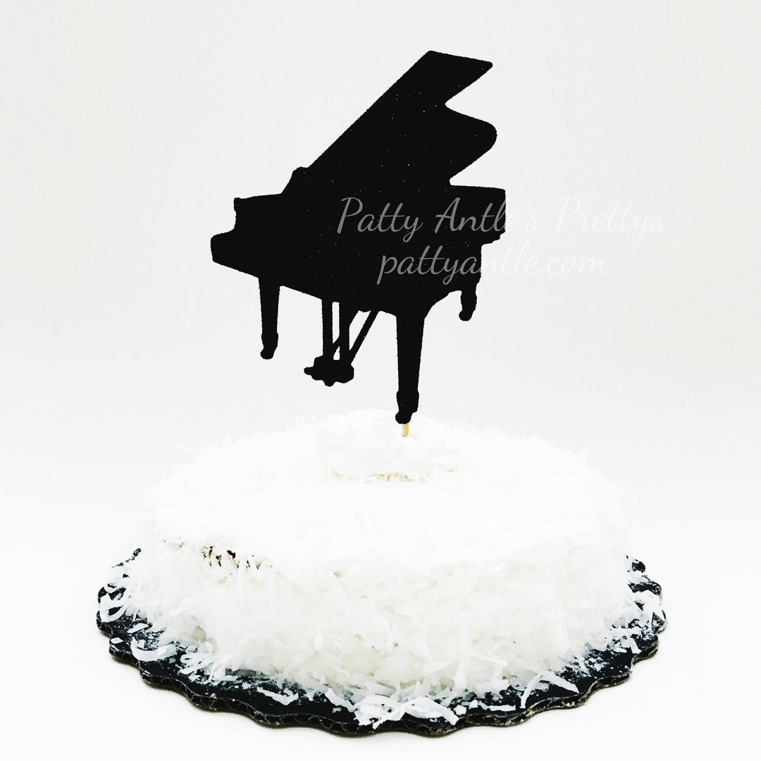 Glitter Piano Cake Topper Piano Recital Cake Topper Music - Etsy