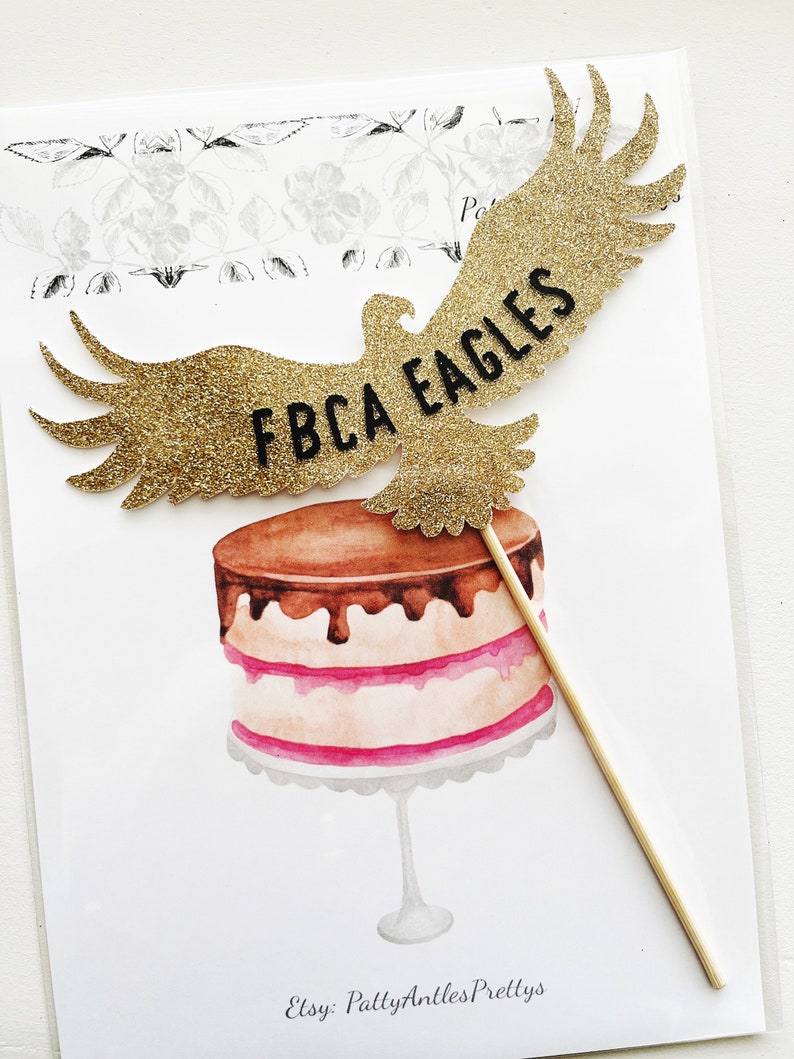 Glitter Eagle Cake Topper | Etsy