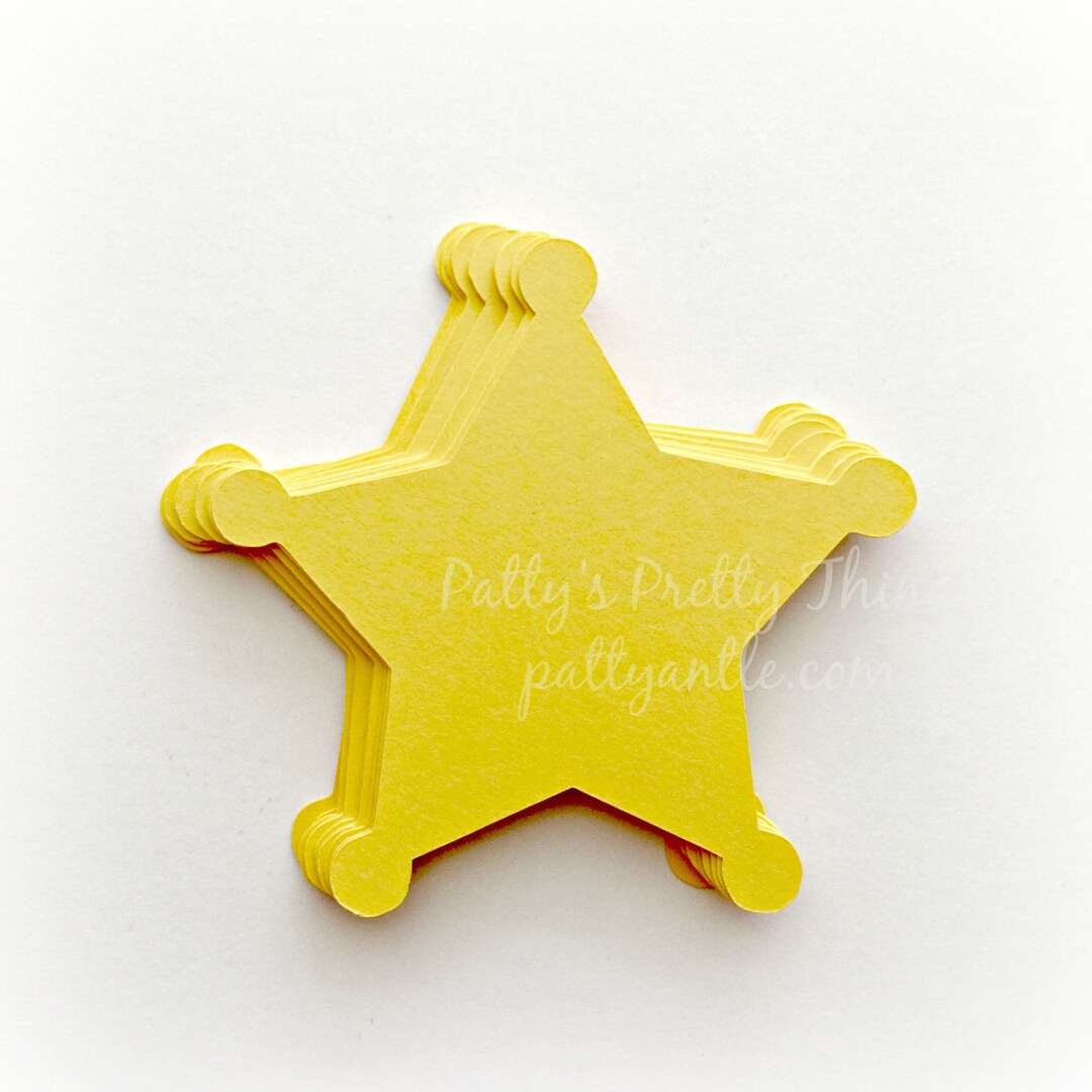 Sheriff Badge Die Cuts: Western Cowboy Party Confetti - Etsy