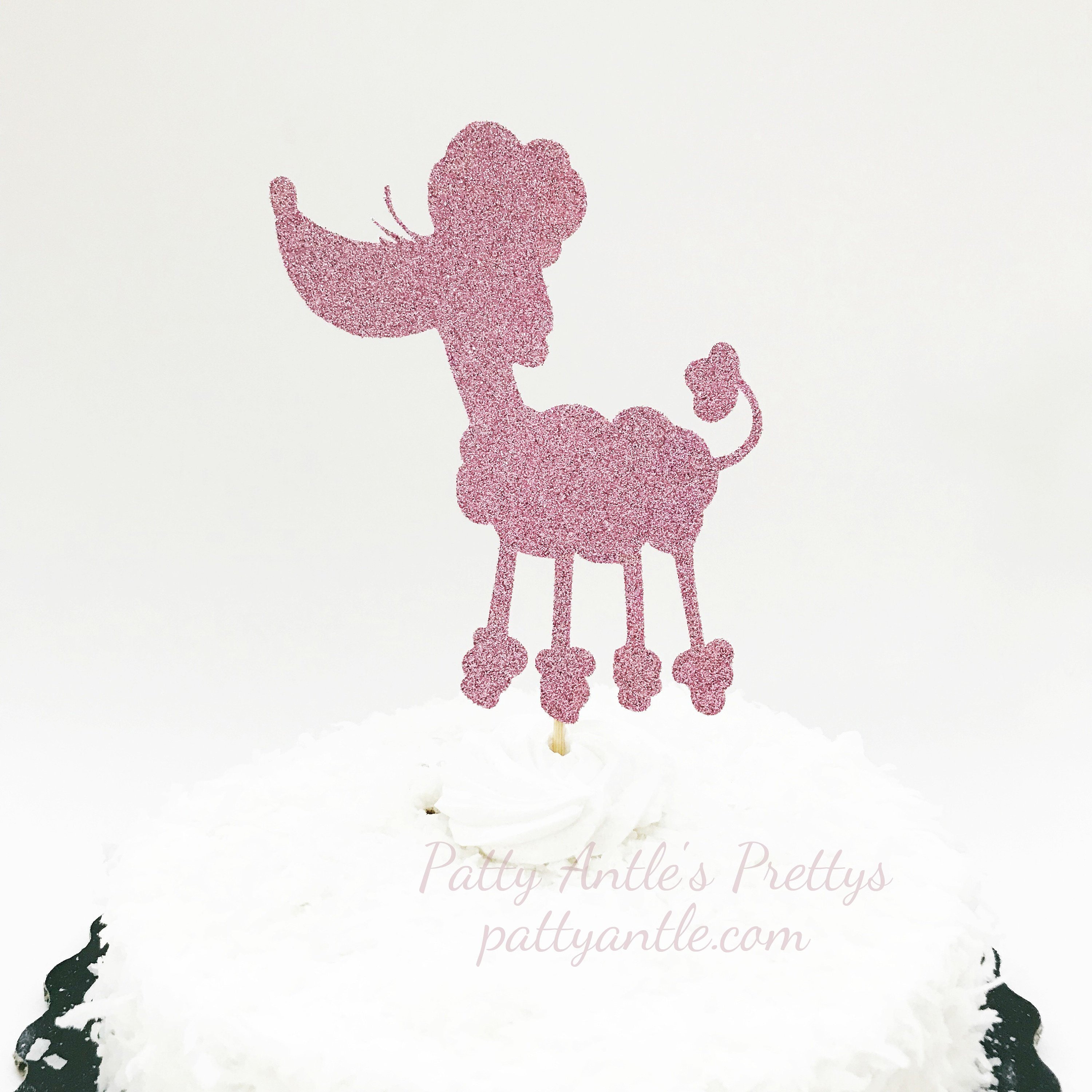 Glitter Poodle Cake Topper Poodle Cake Topper Dog Cake - Etsy