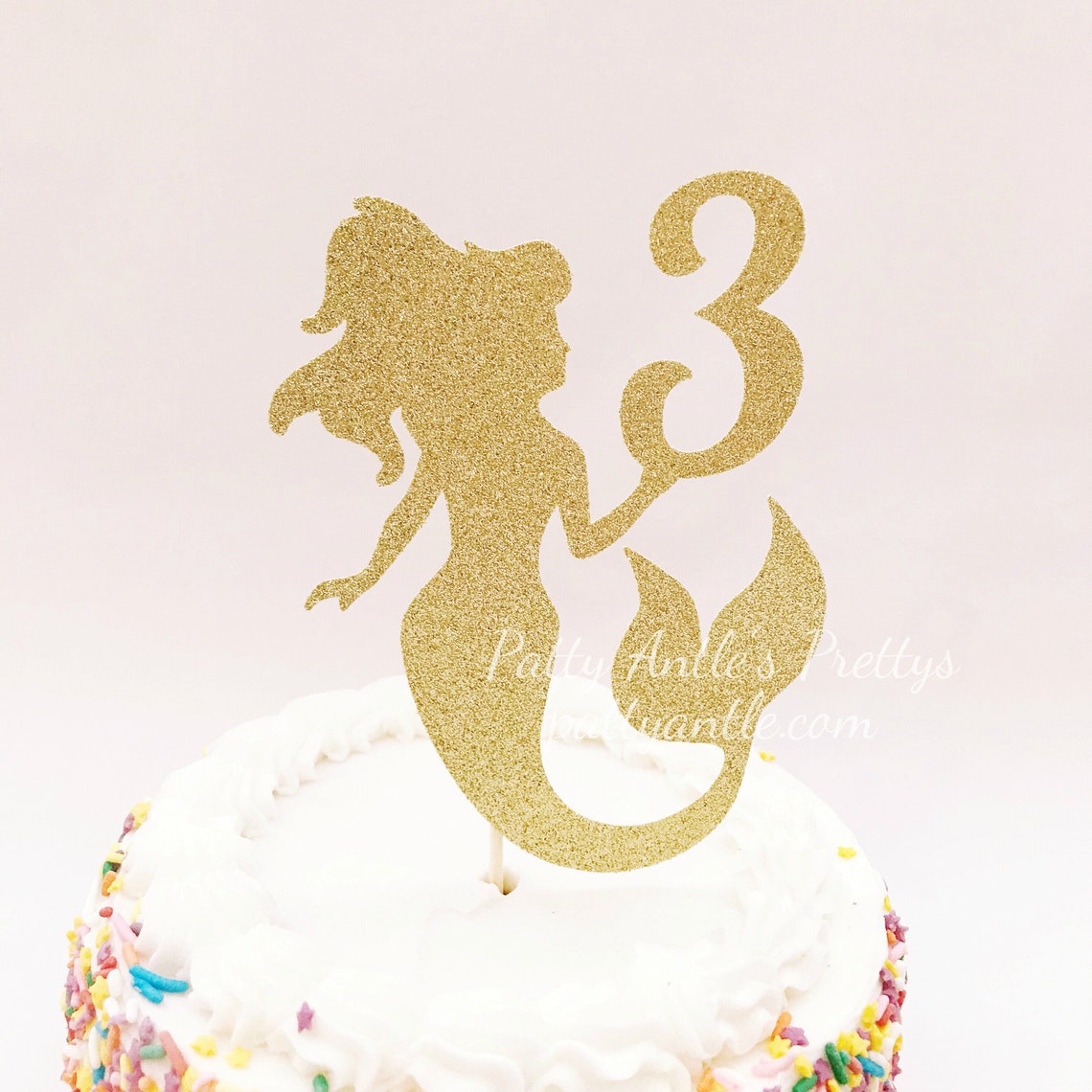 Glitter Mermaid Birthday Cake Topper Mermaid Cake Topper - Etsy