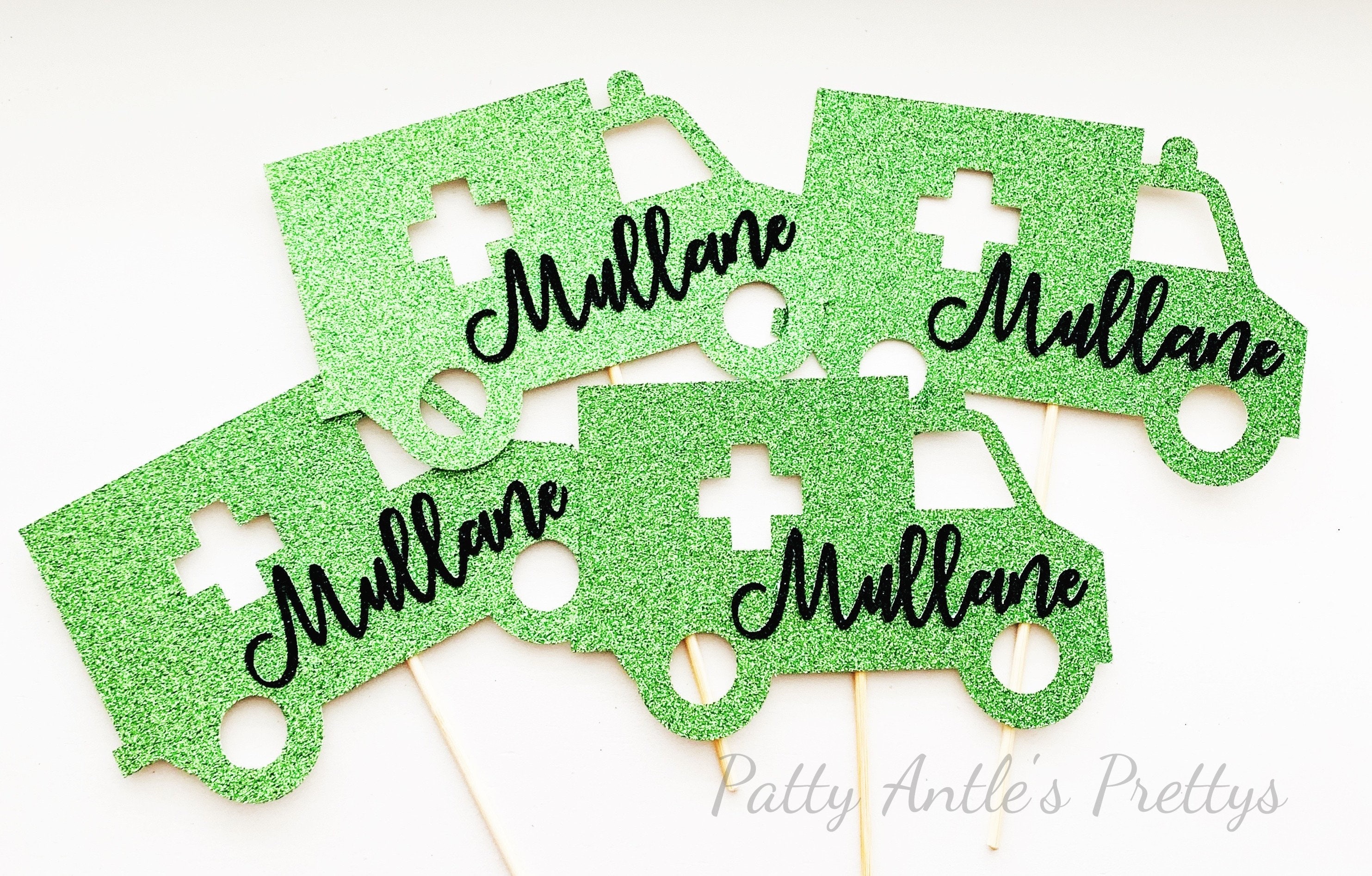Glitter Ambulance Cake Topper Ambulance Cake Topper - Etsy