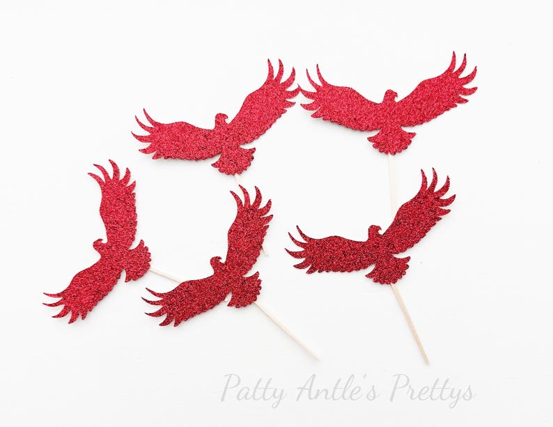 Glitter Eagle Cupcake Toppers: Bird Party Decorations - Etsy