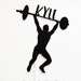 Glitter Strong Man Cake Topper Weight Lifter Cake Topper - Etsy