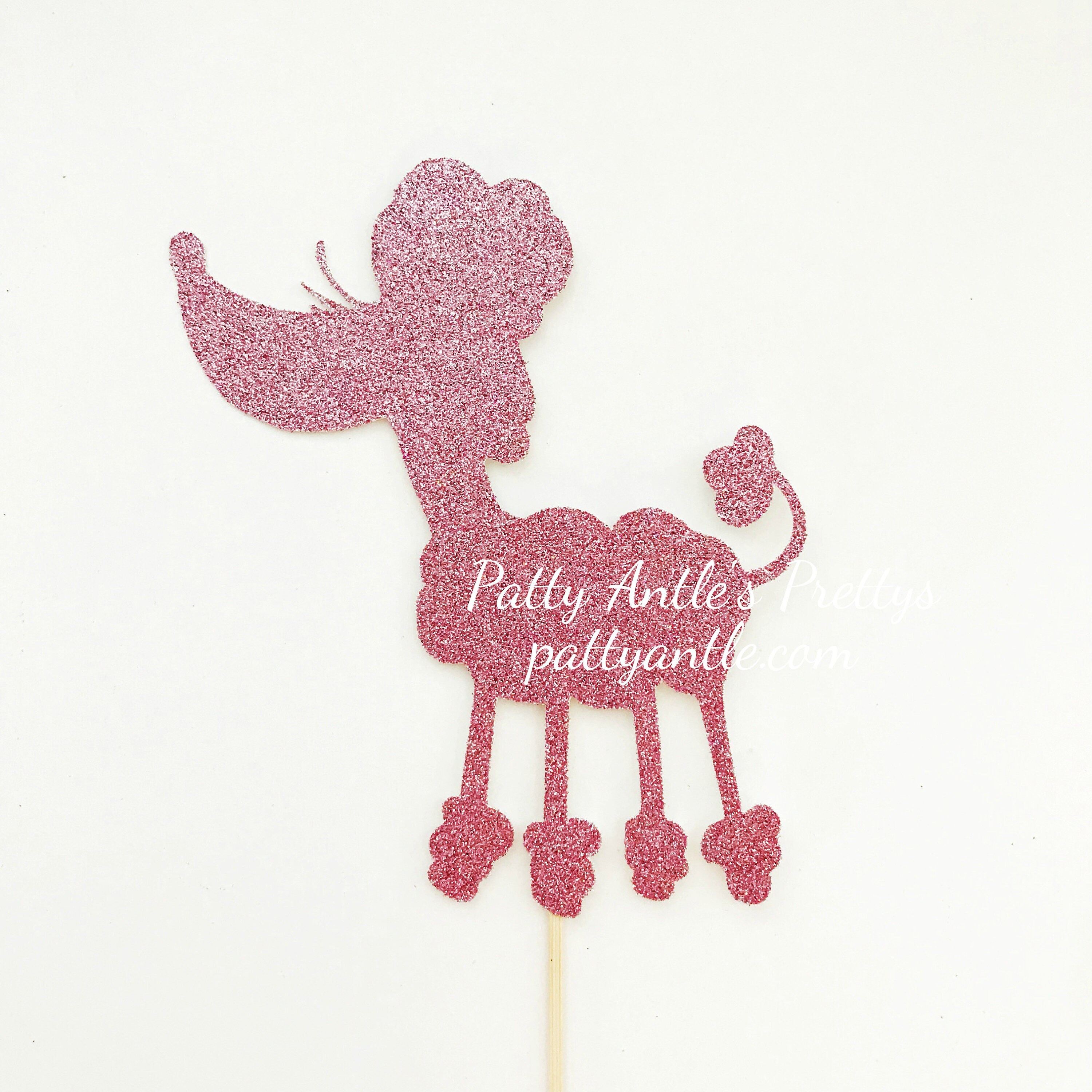 Glitter Poodle Cake Topper Poodle Cake Topper Dog Cake - Etsy