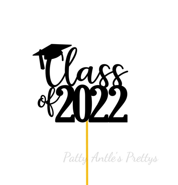 Glitter Graduation Class of 2022 Cake Topper 2022 Cake | Etsy