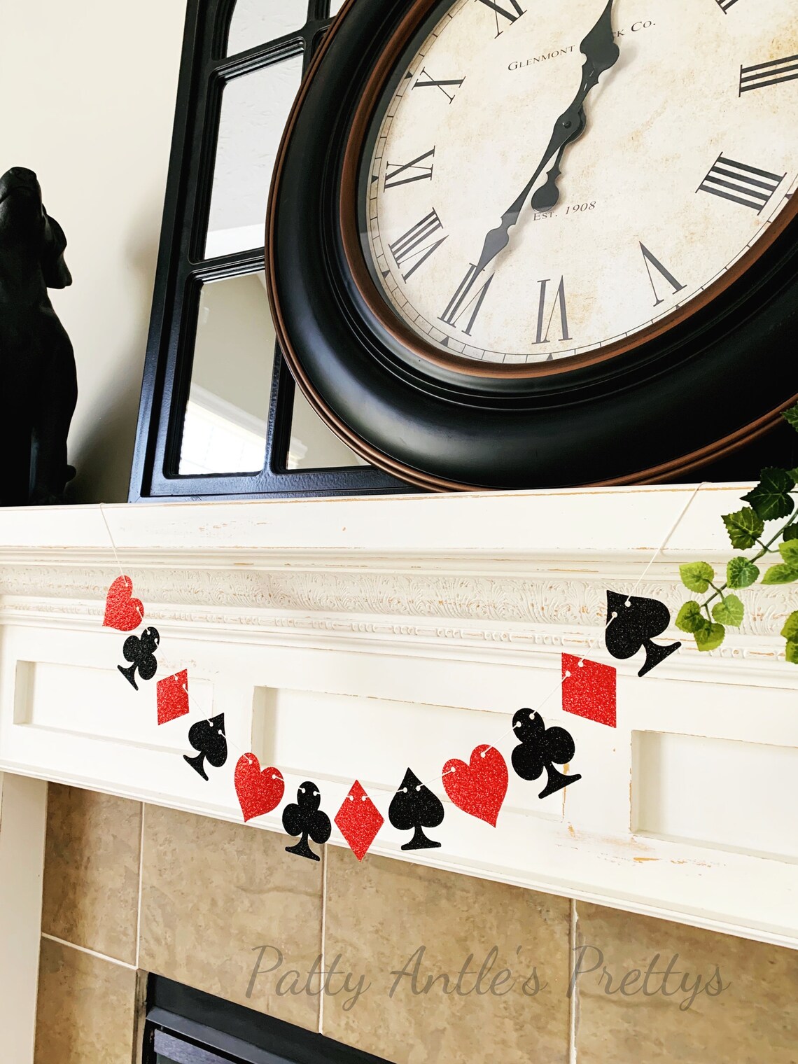 Glitter Poker Banner Euchre Party Banner Playing Cards - Etsy