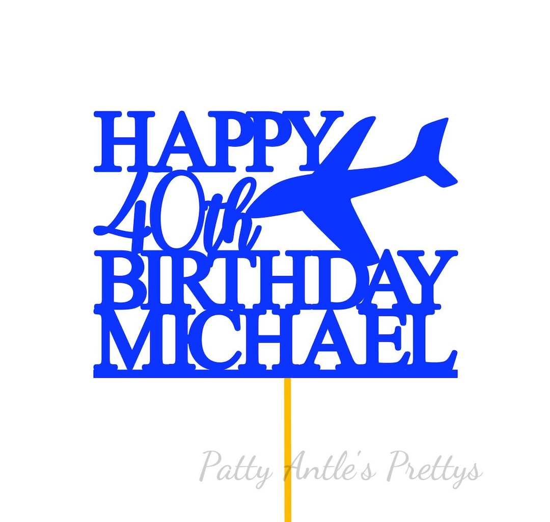 Glitter Happy Birthday Personalized Cake Topper, Personalized Birthday ...