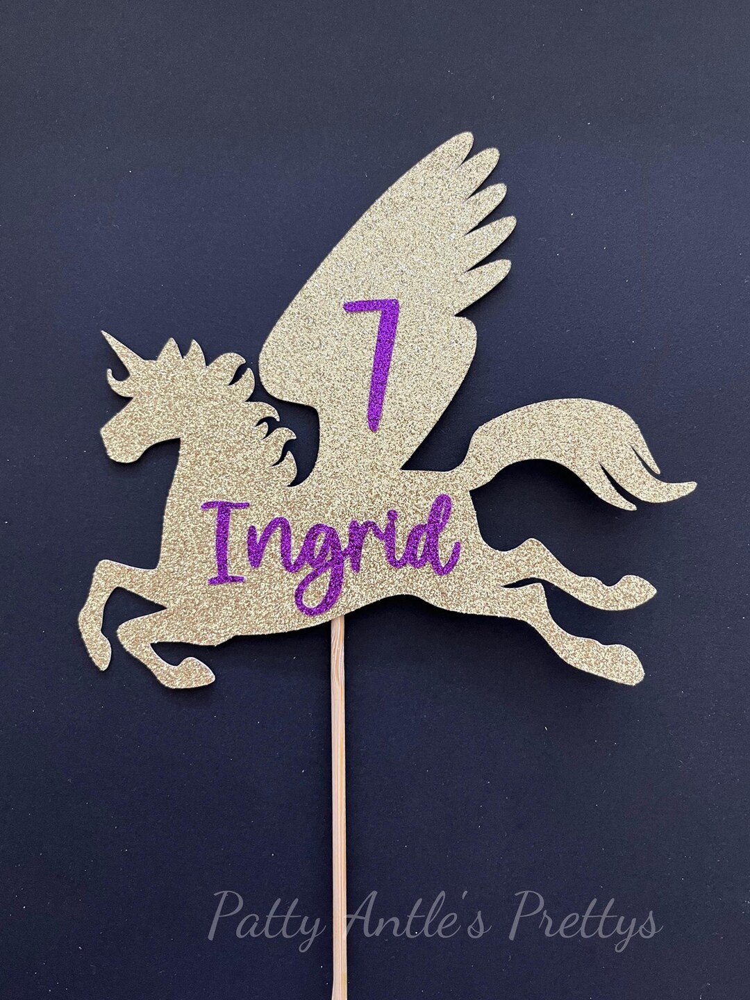 Glitter Unicorn Birthday Cake Topper, Unicorn Cake Topper, Unicorn ...