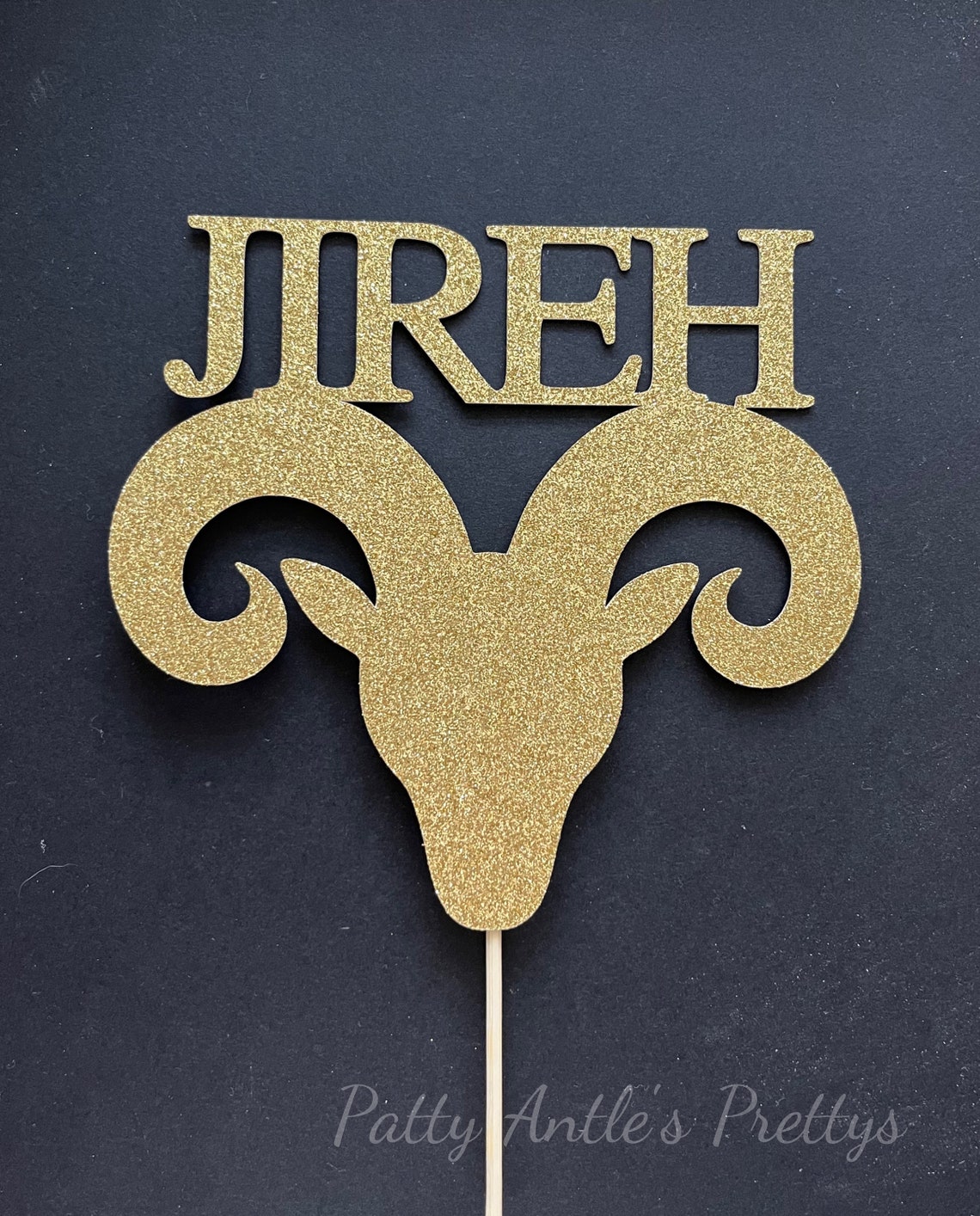 Glitter Ram Head Cake Topper Ram Cake Topper Male Sheep Cake - Etsy