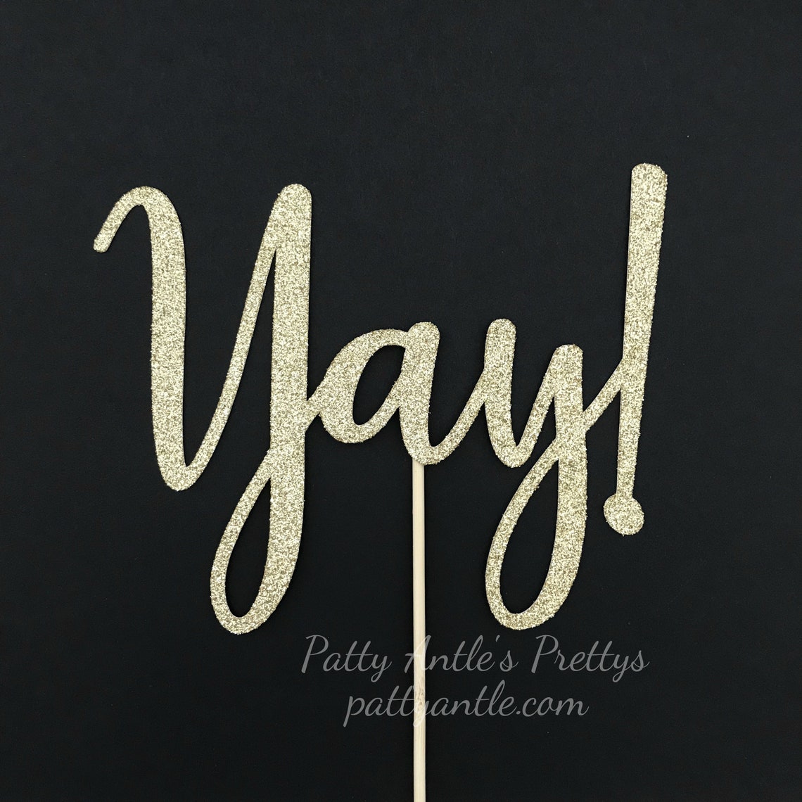 Glitter Yay Cake Topper Wedding Cake Topper Congratulations | Etsy