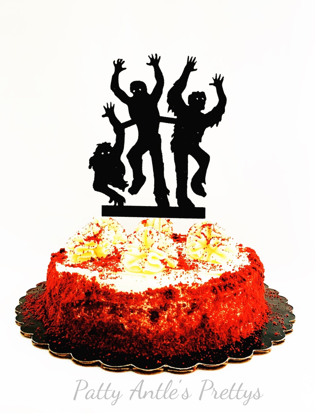 Glitter Zombies Cake Topper, Birthday Zombie Cake Topper, Halloween ...