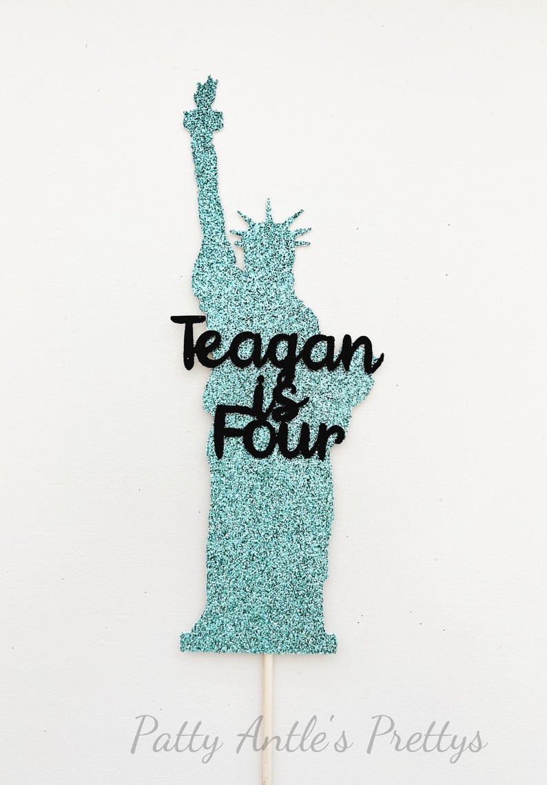 Glitter Statue of Liberty Cake Topper: Patriotic Party Decor - Etsy