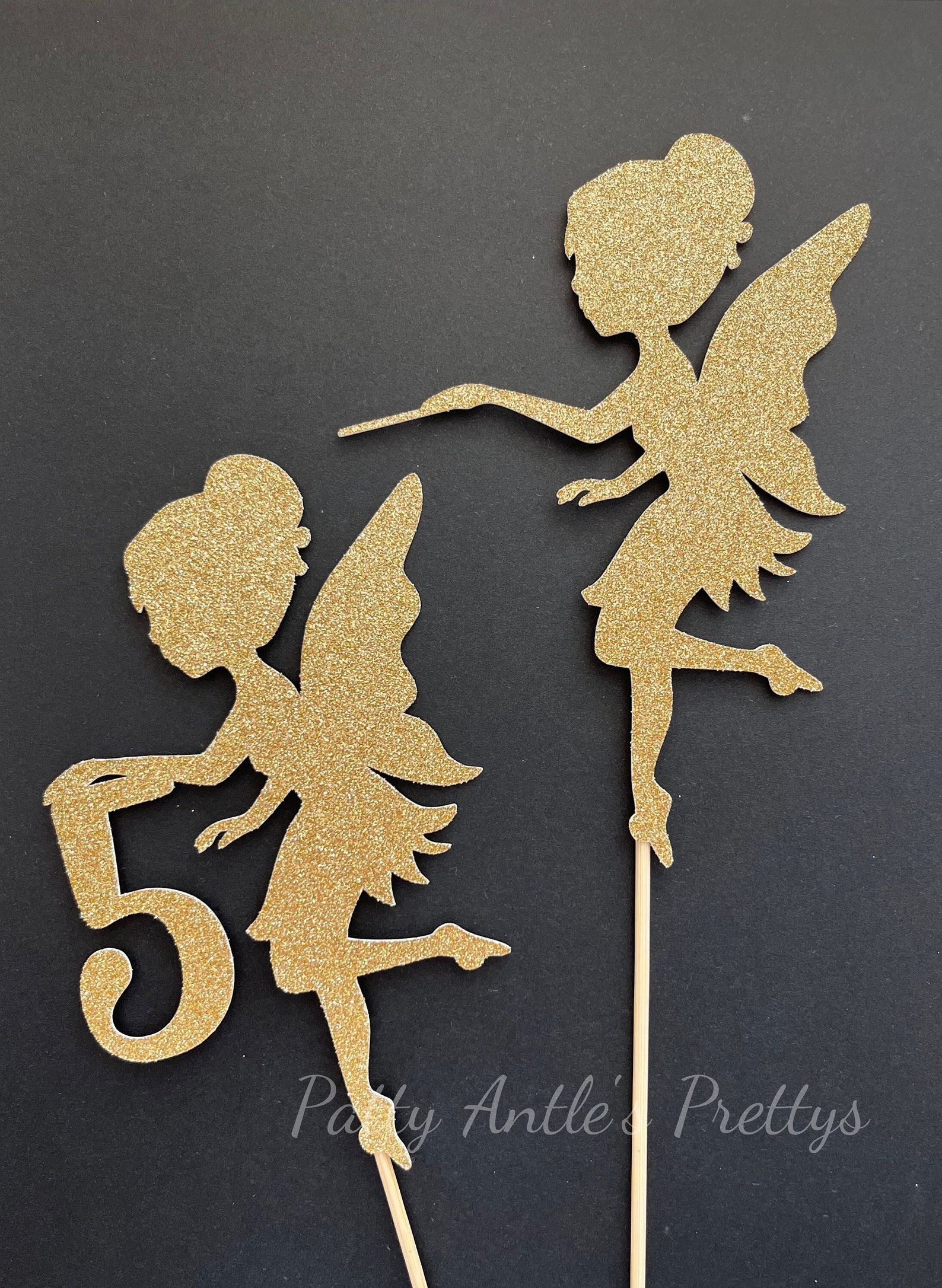 Glitter Fairy Cake Topper Fairy Cake Topper Fairy Birthday - Etsy