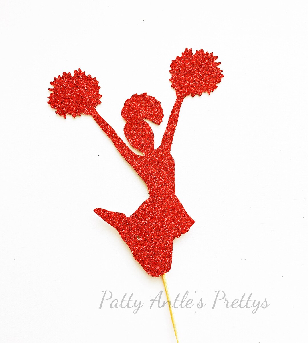 Glitter Cheerleader Cake Topper - Etsy