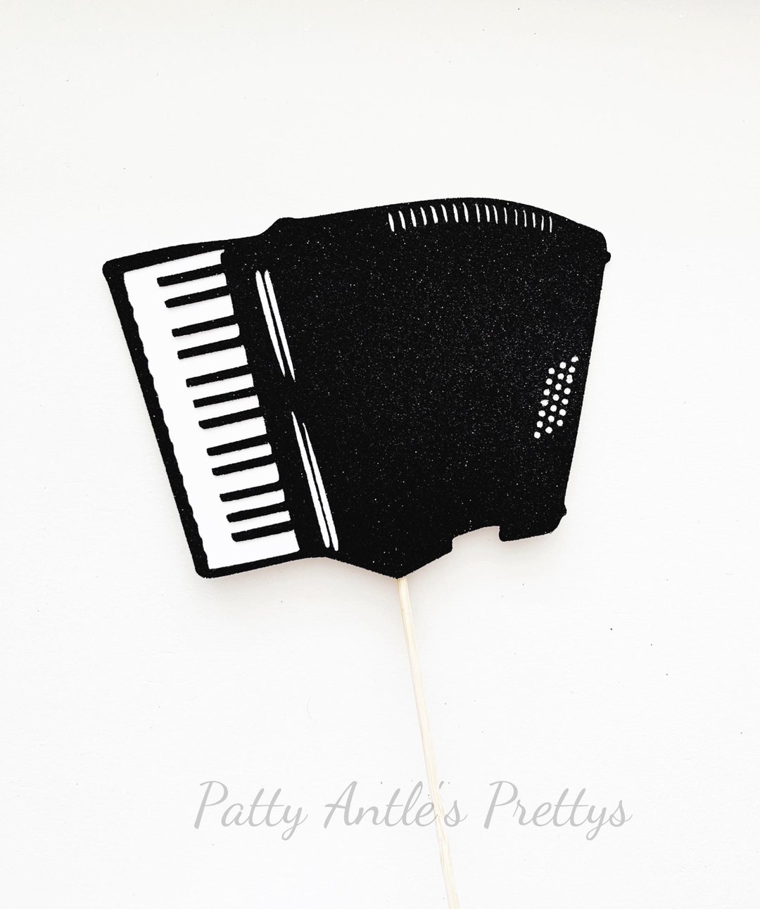 Glitter Accordion Cake Topper, Music Cake Topper, Accordion Cake Topper ...