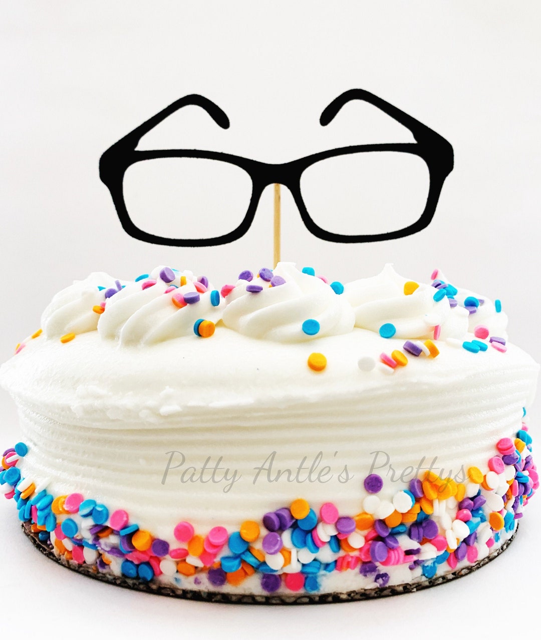 Glitter Eyeglasses Cake Topper, Eye Glasses Cake Topper, Eye Doctor ...