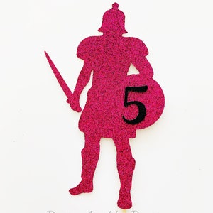 Glitter Gladiator Cake Topper, Birthday Gladiator Cake Topper ...