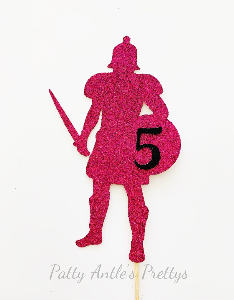 Glitter Gladiator Cake Topper Birthday Gladiator Cake Topper | Etsy