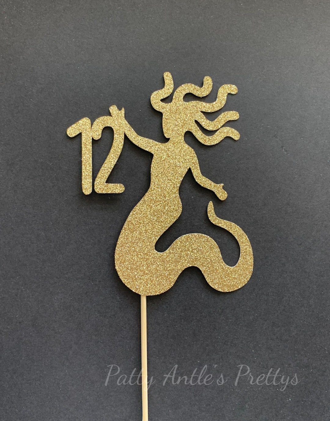 Glitter Medusa Cake Topper, Greek Mythical Cake Topper - Etsy