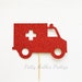 Glitter Ambulance Cake Topper, Ambulance Cake Topper, Emergency Cake ...
