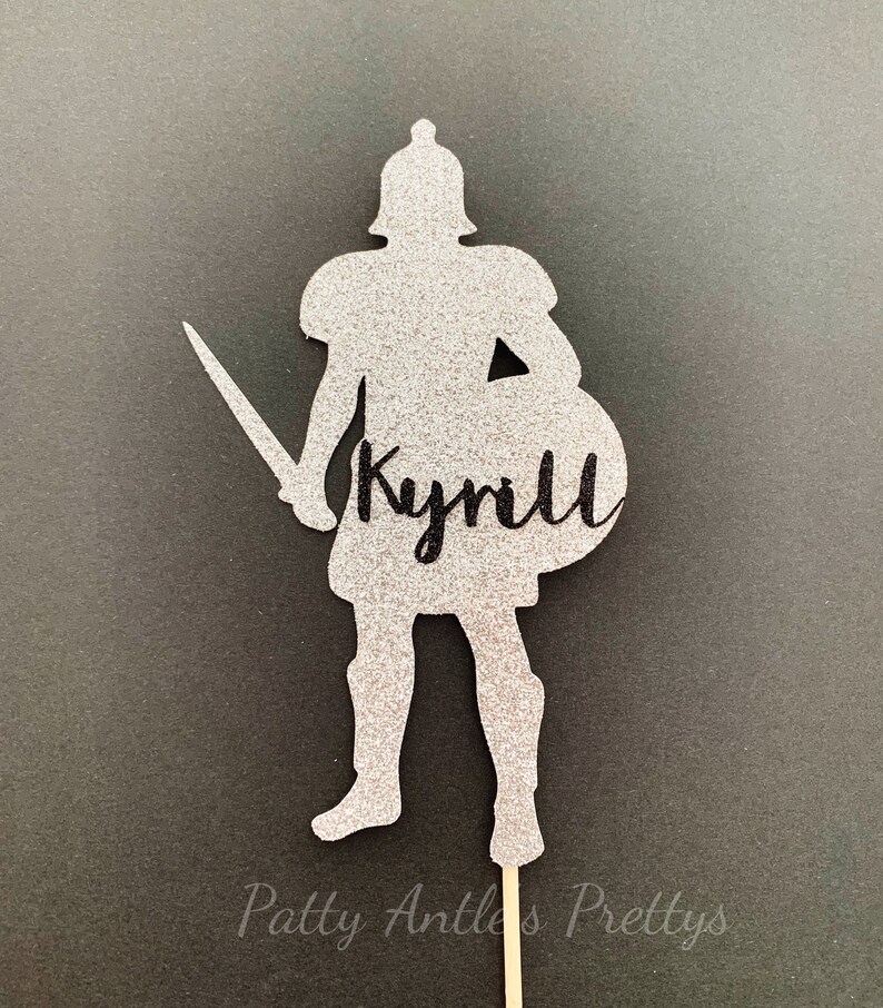 Glitter Gladiator Cake Topper Birthday Gladiator Cake Topper | Etsy