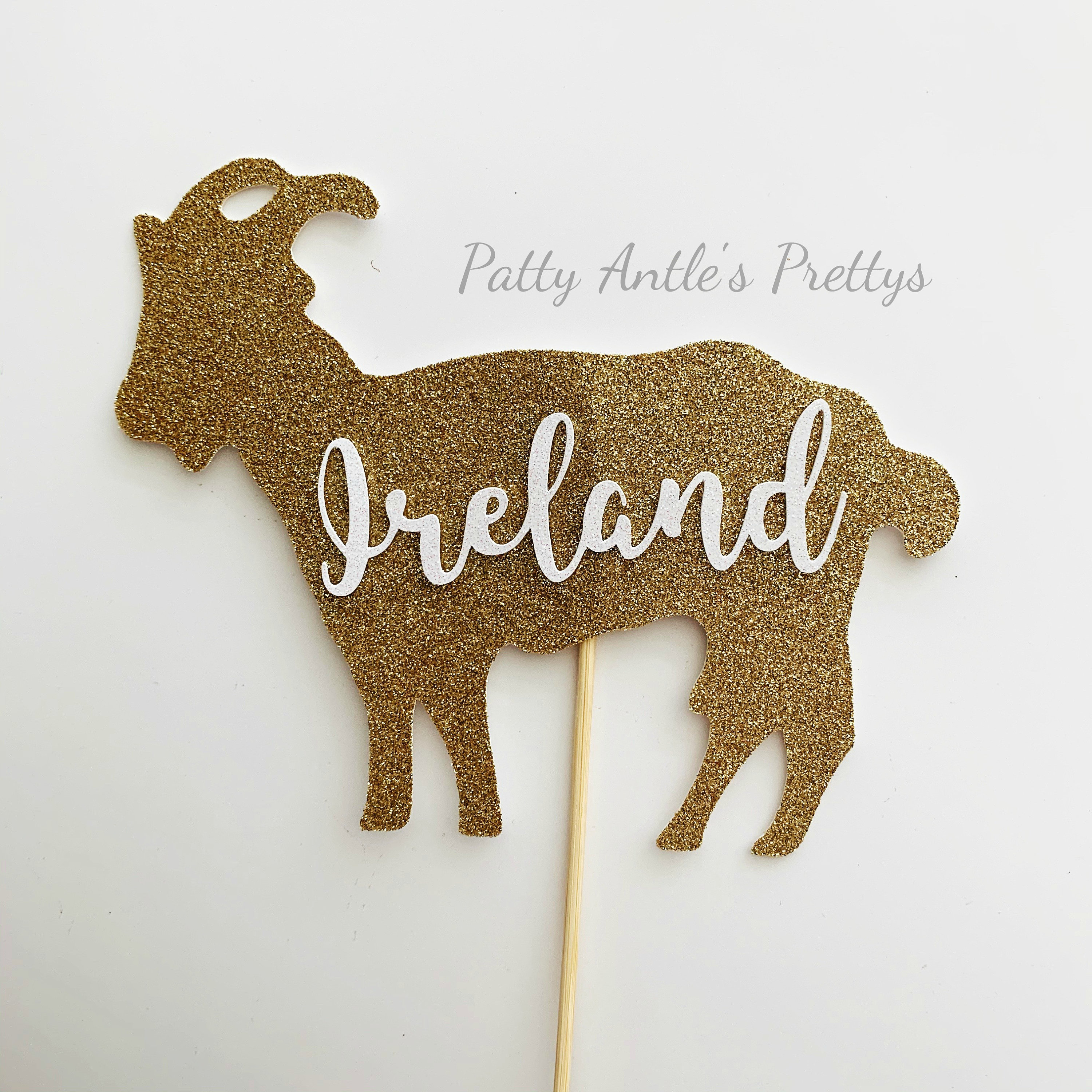 Glitter Goat Cake Topper Farm Cake Topper Animal Cake | Etsy