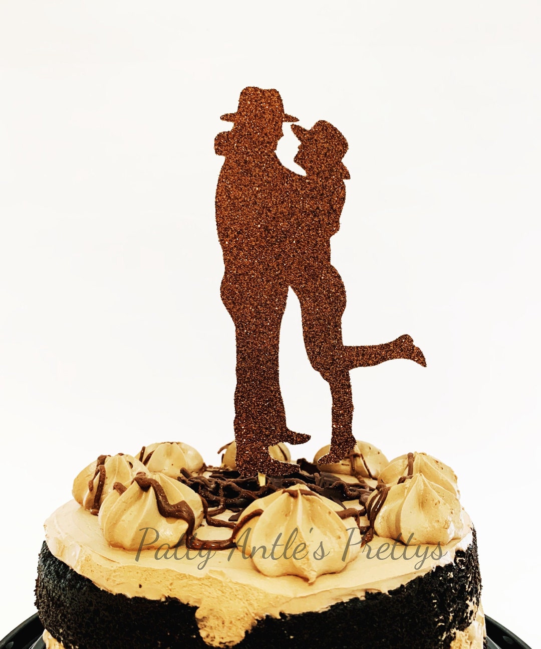 Glitter Cowboy Cowgirl Cake Topper, Western Cake Topper, Engagement ...